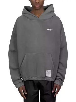 Satisfy Logo-print Hoodie - Grey