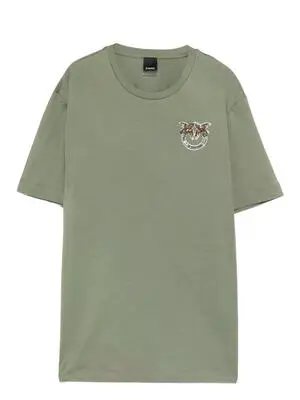 Pinko Embroidered Cotton Jersey T-shirt - Green