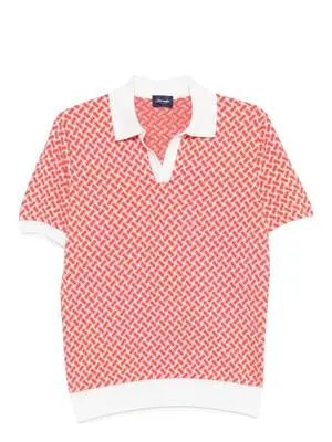 DRUMOHR Geometric-pattern T-shirt - Red