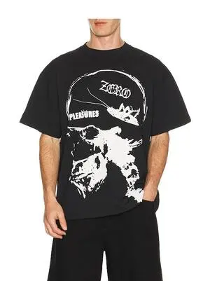 PLEASURES X Zero Skateboards Roaches T-shirt In . Also - Black
