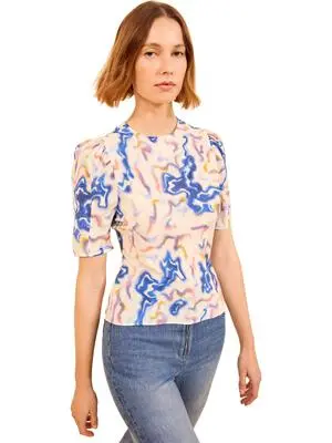 Ulla Johnson Corine Silk Top - Prism