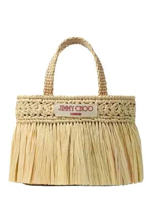 JIMMY CHOO Raffia Beach Tote Bag - Neutrals