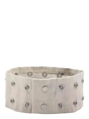 Rick Owens Strobe Snap Bib Neckband - Silver