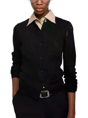 Acne Studios Button Knitted Cardigan - Black
