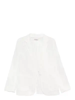 FORTE_FORTE Eyelet Tie Jacket - White