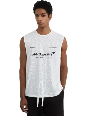 REISS X Mclaren F1 Teammclaren Racing Logo-print Mesh Vest - White