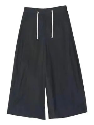 Max Mara Drawstring-fastening Wide-leg Trousers - Blue