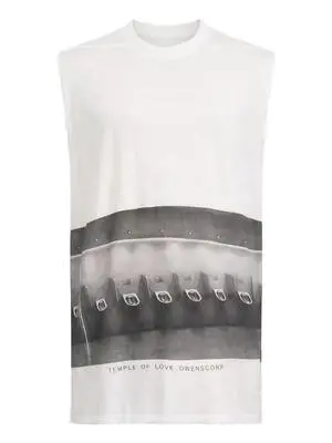 Rick Owens Printed Sleeveless Top White