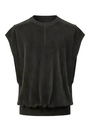 THOM KROM Round-neck Cap-sleeve T-shirt - Black