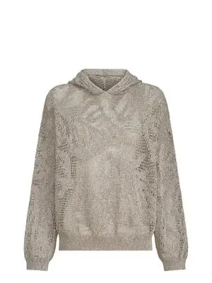 Brunello Cucinelli Sequin Detailed Hoodie - Brown