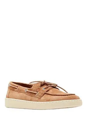 La Canadienne Thatcher Suede Boat Shoes - Brick