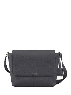 MAISON DE SABRE Medium Leather Messenger Bag - Graphite Grey