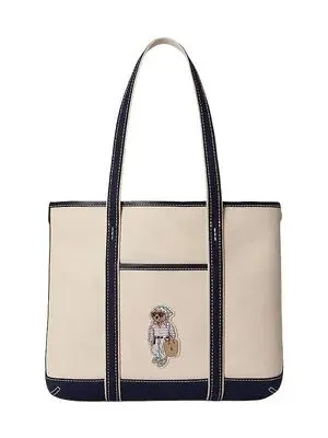 Polo Ralph Lauren Polo Bear Small Shopper Tote - Ecru/navy