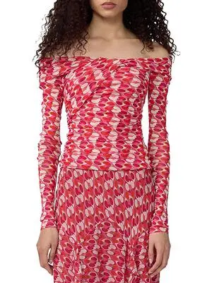 Diane Von Furstenberg Scout Top - Pop Link Mini Blondie Pink