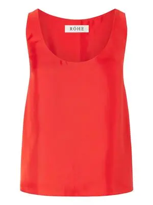 RÓHE Silk-satin Tank - Red