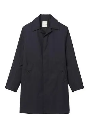 Sandro Collared Waterproof Shell Coat - Bleus