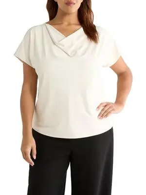 Lyssé Ensley Cowl Neck Top - Macadamia