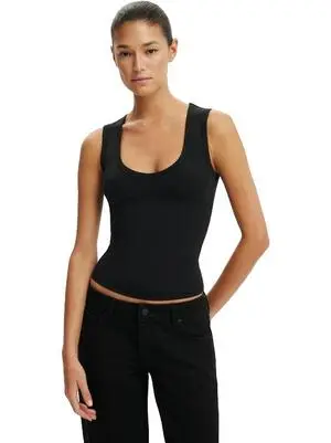 COTTON ON Hold Me V Neck Tank Black