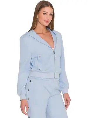 Generation Love Zira Stretch Scuba Jersey Hoodie - Light Blue