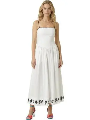 Adrianna Papell Embroidered A-Line Dress In Blue Multi - 79% Off