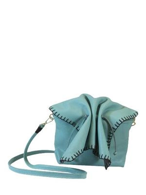Carlos Falchi Carlos Falchi Butterfly Leather Shoulder Bag Teal