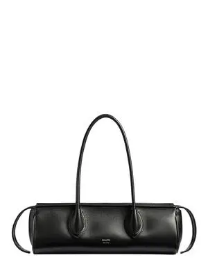 Khaite Donna Leather Shoulder Bag Black
