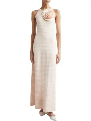 Lela Rose Rose Detail Sleeveless Sweater Dress - Blush Multi