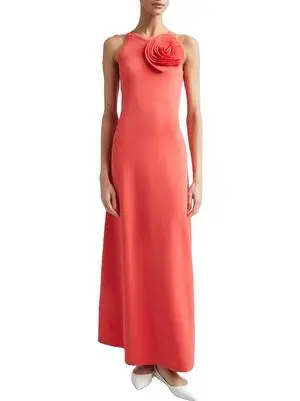 Lela Rose Rose Detail Sleeveless Sweater Dress - Watermelon