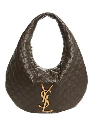 Saint Laurent Icare Quilted Leather Hobo Bag - Light Musk