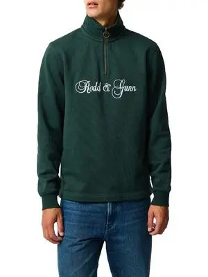 Rodd & Gunn Quarter Zip Cotton French Terry Pullover - Forest