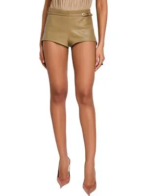 Retrofete Marseille Leather Short - Musgo