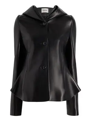 Khaite June Leather Jacket - Black