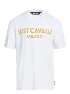 Just Cavalli Man T-shirt White Size S Cotton White
