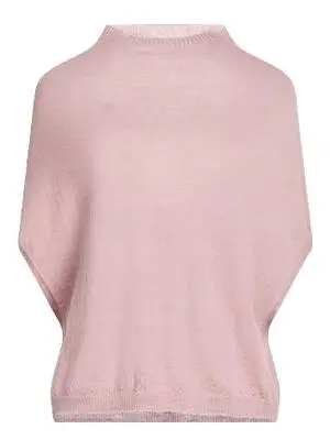 Rick Owens Turtleneck Virgin Wool Knit Top - Pink