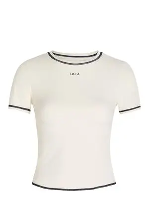 TALA Active Logo Stretch-jersey T-shirt - Ivory