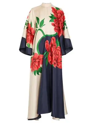 La DoubleJ Magnifico Printed Silk Maxi Dress Multicoloured