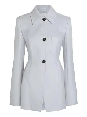 Sportmax Fitted Cotton-blend Jacket - Grey