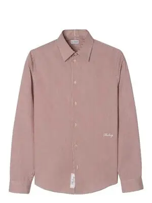 Burberry Slim Fit Striped Cotton Shirt - Vineyard Red
