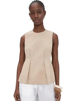 Vince Crew Neck Paneled Top Wheatstone