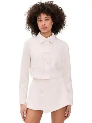 Good American Luxe Suiting Cropped Jacket - Soft Shell