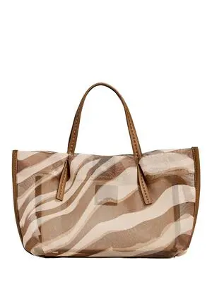 Dolce Vita Selene Zebra Print Mesh Tote - Zebra Multi
