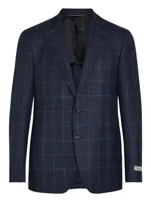 CANALI Plaid Wool-Blend Blazer