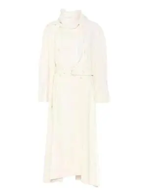 Carven Belted Double-breasted Coat - Neutrals