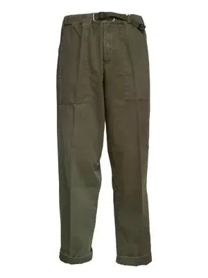 WHITE SAND Elasticated Waist Cargo Trousers - Green