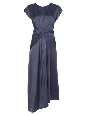 Victoria Beckham Twisted Midi Dress - Blue
