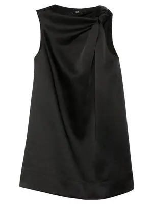 ELEH Knot-detail Mini Dress - Black