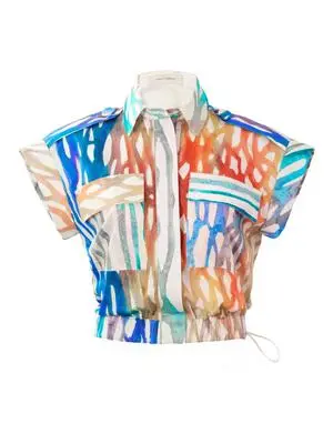 Silvia Tcherassi Graphic-print Blouse - Blue