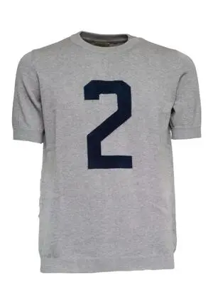 RAKKI Intarsia Slim T-shirt - Grey