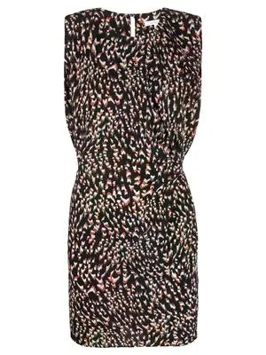 Patrizia Pepe Animal Print Dress - Black