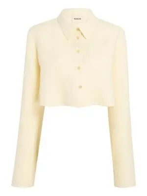 Khaite Fritz Cropped Shirt - Ivory